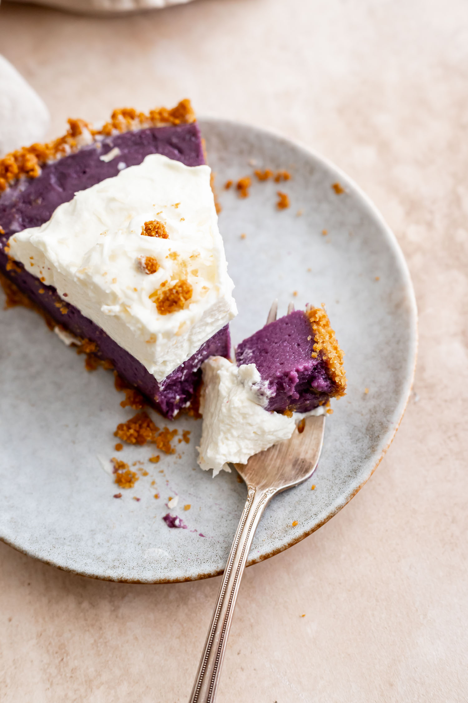 Super Easy Ube Pie with Graham Cracker Crust - Cooking Therapy