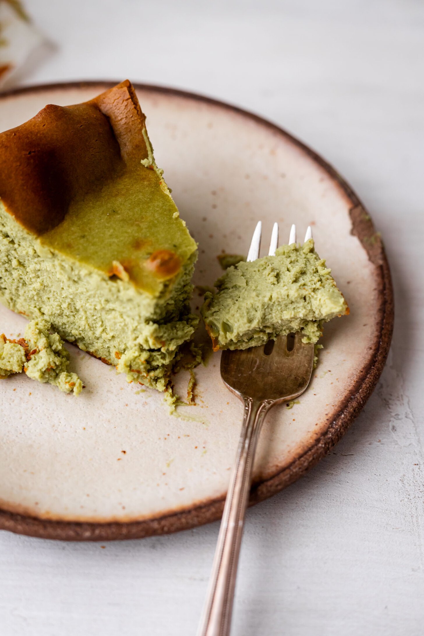 Decadent Matcha Basque Cheesecake - Cooking Therapy