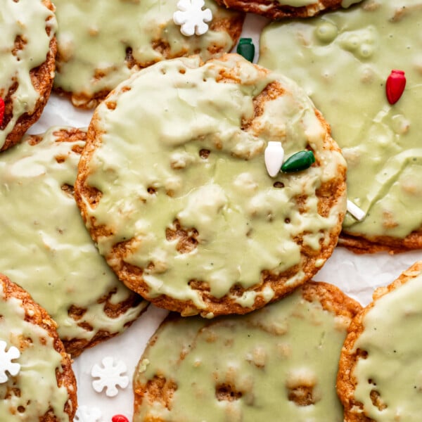 Matcha Iced Oatmeal Cookies - Cooking Therapy