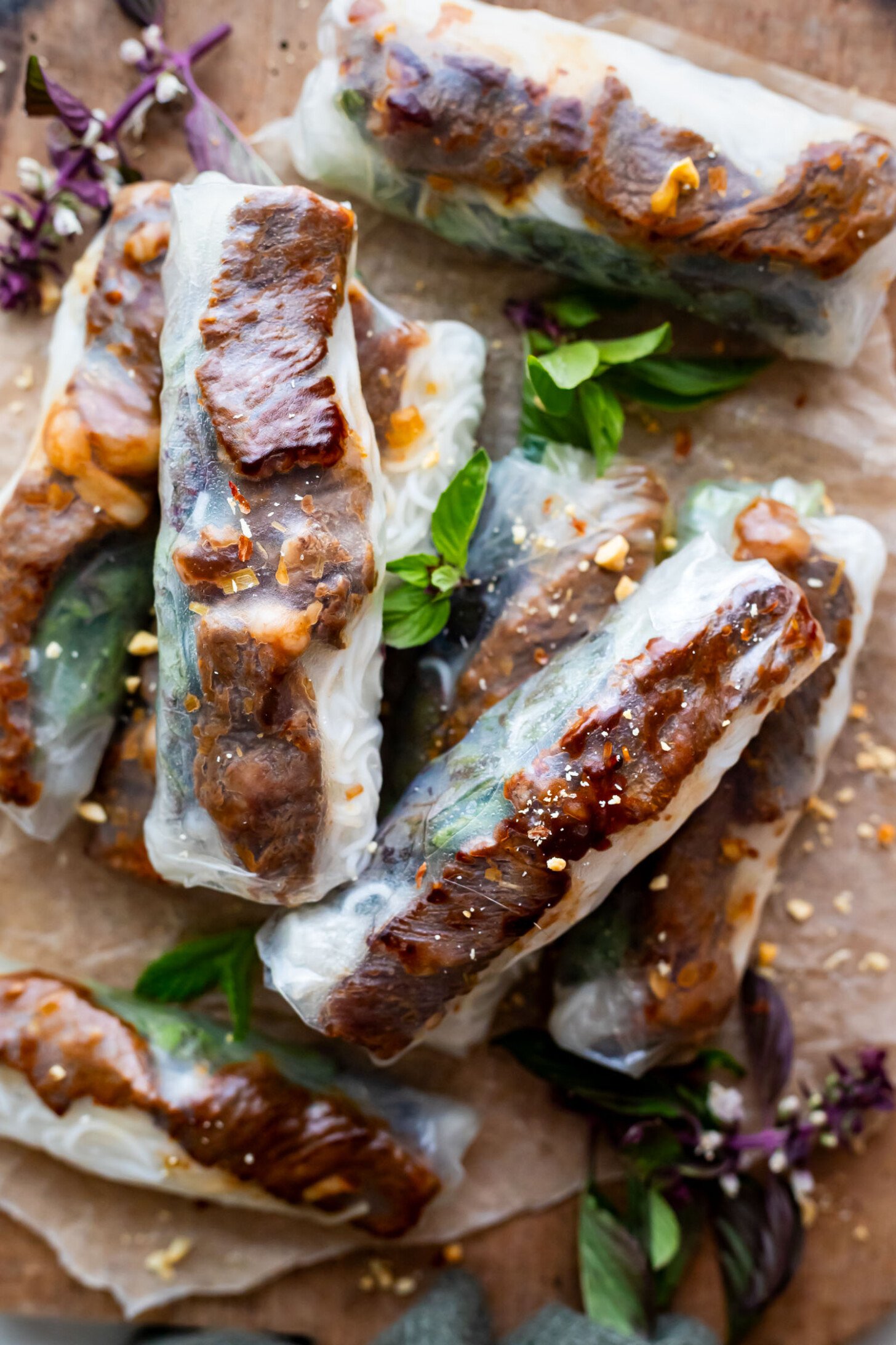 Quick & Easy Lemongrass Beef Spring Rolls - Cooking Therapy