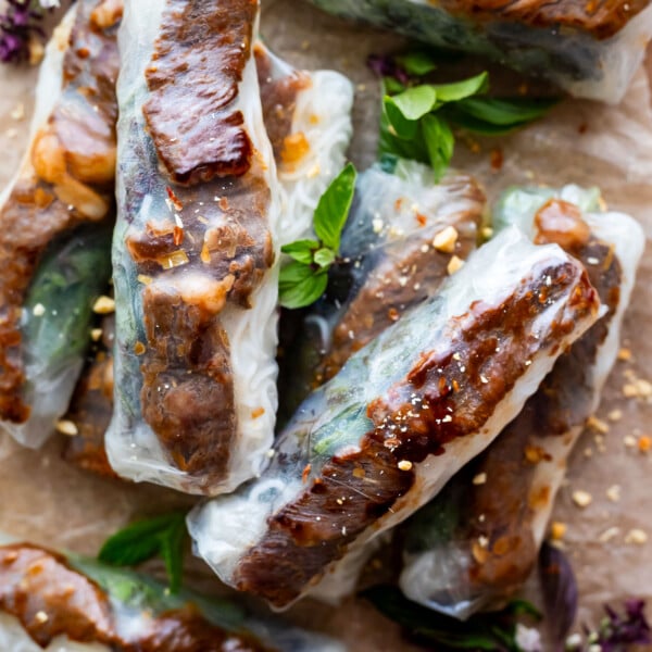 Quick & Easy Lemongrass Beef Spring Rolls - Cooking Therapy