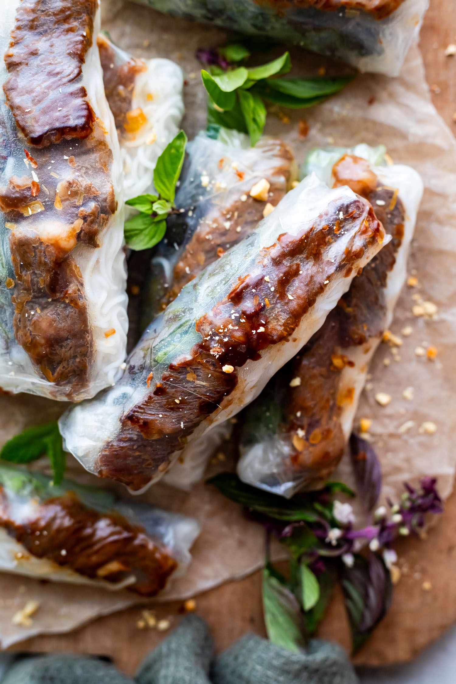 Quick & Easy Lemongrass Beef Spring Rolls - Cooking Therapy