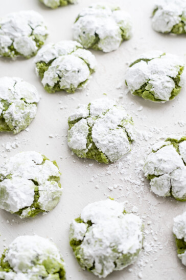Matcha Crinkle Cookies - Cooking Therapy
